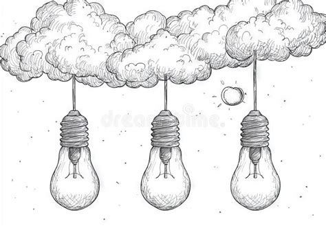A Modern Illustration Featuring Hand Drawn Doodle Lightbulbs Symbolizing The Process Of Making