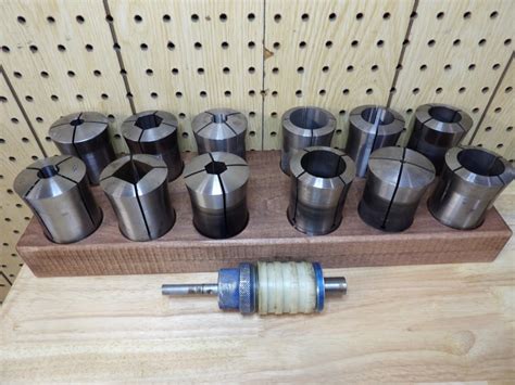 12 3j Collets 10 Hardinge And 2 Unknown With Collet Stop For No Id