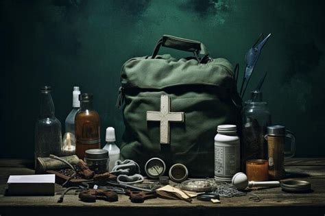 Classroom First Aid Kit On The Wall Premium Ai Generated Image