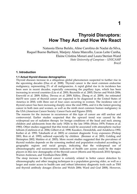 Pdf Thyroid Disruptors How They Act And How We React
