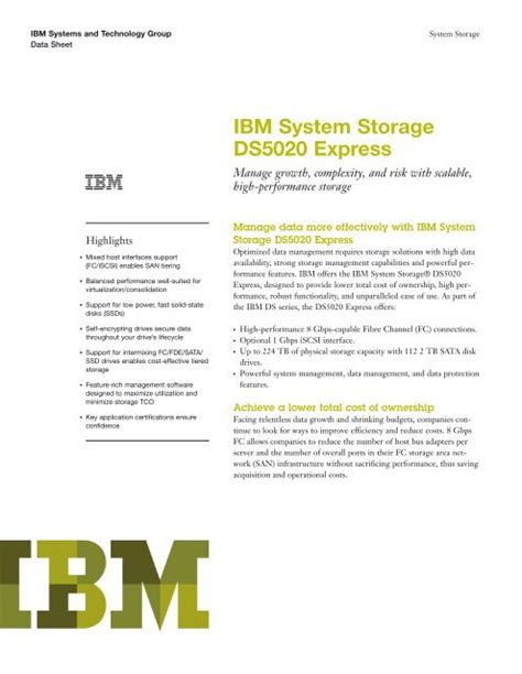 IBM System Storage DS5020 Express Masstech