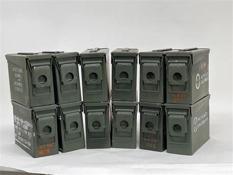 30 Cal Metal Ammo Can Military Steel Box Ammo Storage Used 12