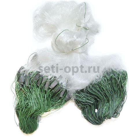 Сеть трехстенная 1,8*40 м, тонущий шнур зеленый, яч. 70 мм (арт. K70)