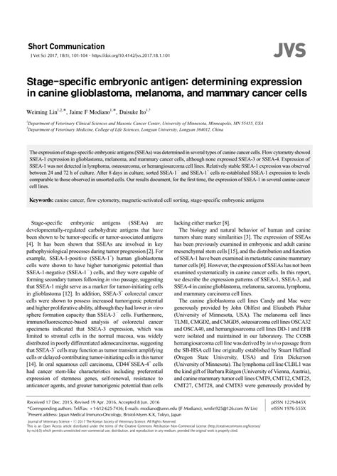 Pdf Stage Specific Embryonic Antigen Ssea Determining The