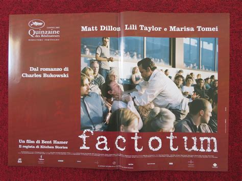 Factotum B Italian Fotobusta Poster Matt Dillon Marisa Tomei 2005