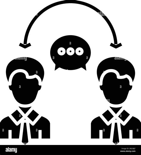 Competency Black Icon Vector Teamwork Skills Icon Businessmans Gears