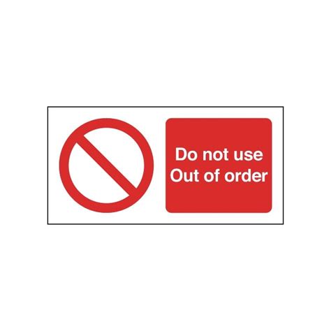 Do Not Use Out Of Order Signs