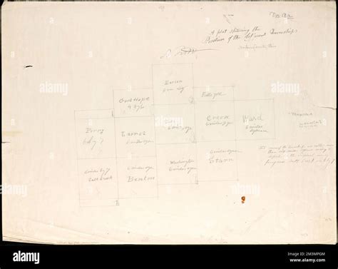 A Plat Showing The Position Of The Different Townships Hocking County