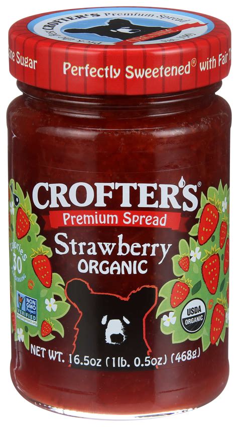 Crofters Fruit Spread Organic Premium Strawberry 165 Oz Case