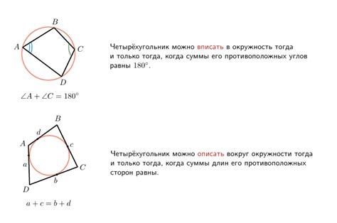 Что значит четырехугольник описанный около окружности
