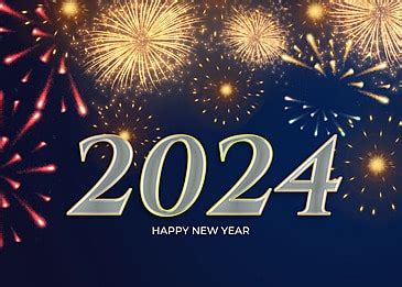 煙火星空盛開綻放2024年新年節慶背景 2024 節日 新年背景圖片和桌布免費下載