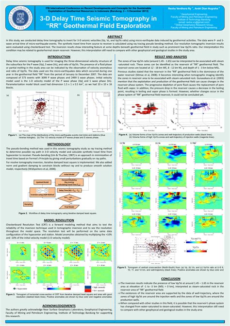 Pdf 3 D Delay Time Seismic Tomography In “rr” Geothermal Field