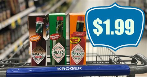 Tabasco Pepper Sauces Only 199 At Kroger Reg 399 Kroger Krazy