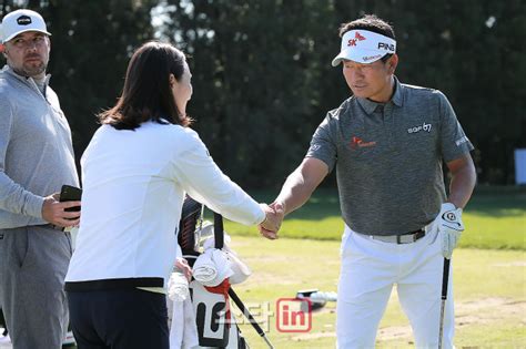 포토 박지은 최경주 골프영웅들의 만남