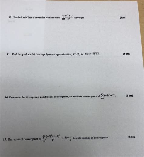 Solved Determine If It Converges Find The Quadratic