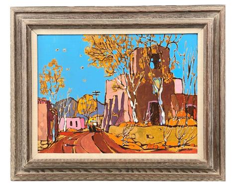 Lot Frederick Carter Streets Of Santa Fe 5 Oil On Canvas