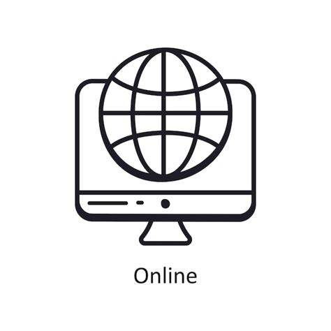 Doodle De Contour En Ligne Illustration De Conception Symbole Sur Fond