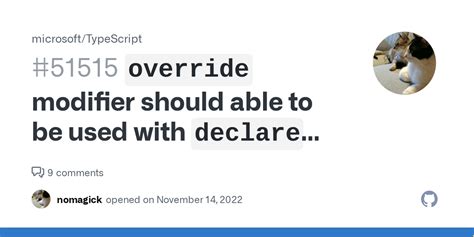 `override` Modifier Should Able To Be Used With `declare` Modifier