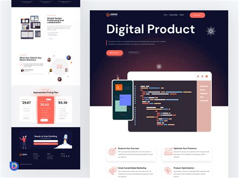 Digital Product 2 Landing Page Uxdivitemplates