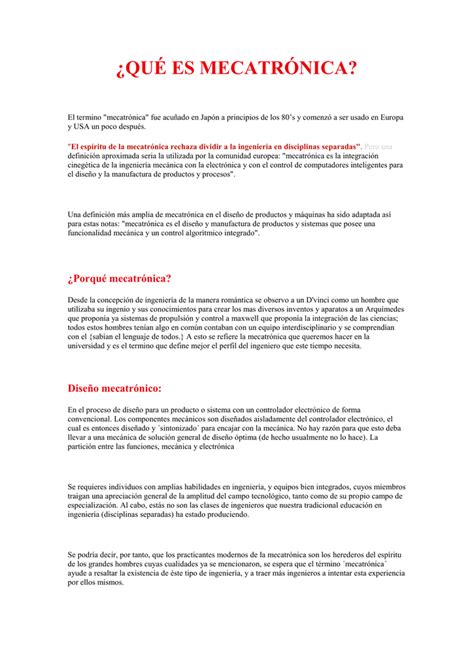 QUÉ ES MECATRÓNICA