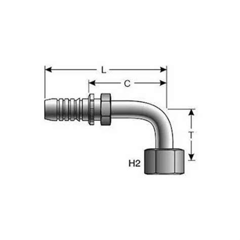 Stainless Steel 1 2 Inch Gates Hose Fitting 10gs 12fbspox90 For Fire Fighting At ₹ 1094 Piece