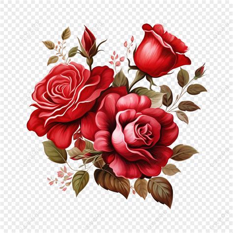 달콤한 붉은 장미 투명 배경 무료 Png자연스러운꽃잎 Png 일러스트 무료 다운로드 Lovepik