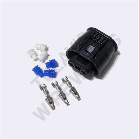 Bmw 2 Pin Black Sealed Plug E46 High Beam Connector Kit Tulays Wire