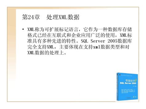 第24章 sql2005对xml数据的处理 word文档在线阅读与下载 无忧文档