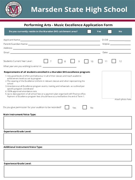 Fillable Online Marsdenshs Eq Edu Eoi Form Cover Letter Fax Email Print