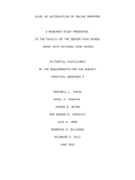 Practical Research 2 Final1 Pdf Online Shopping Retail