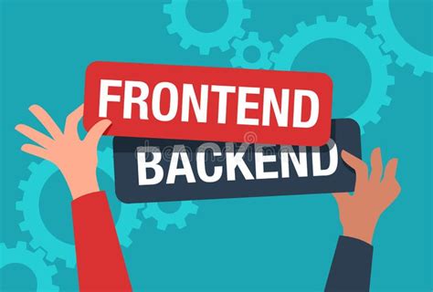 Frontend And Backend Software Development Stock Vector Illustration