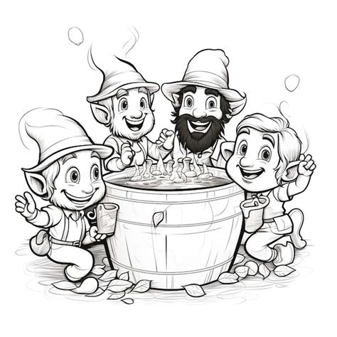 Premium Photo Vector Illustration Of Happy Cartoon Leprechauns With