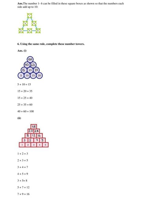 Maths Patterns For Class 4 Dolores Higgins Math Worksheets