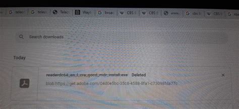 adobe reader dc download says it is infected with adobe product