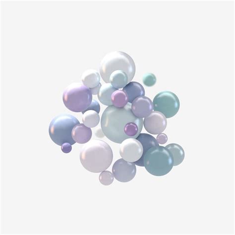 Fondo Abstracto Con Esferas De Colores D Burbujas Brillantes Bolas Vector Premium