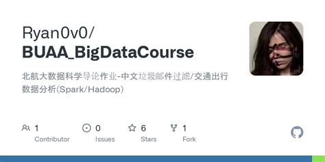GitHub Ryan v BUAA BigDataCourse 北航大数据科学导论作业 中文垃圾邮件过滤 交通出行数据分析 Spark Hadoop