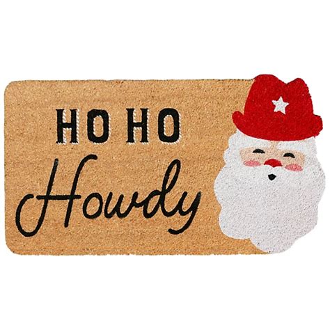 Red Shed Ho Ho Howdy Coir Christmas Door Mat 32 In X 18 In At