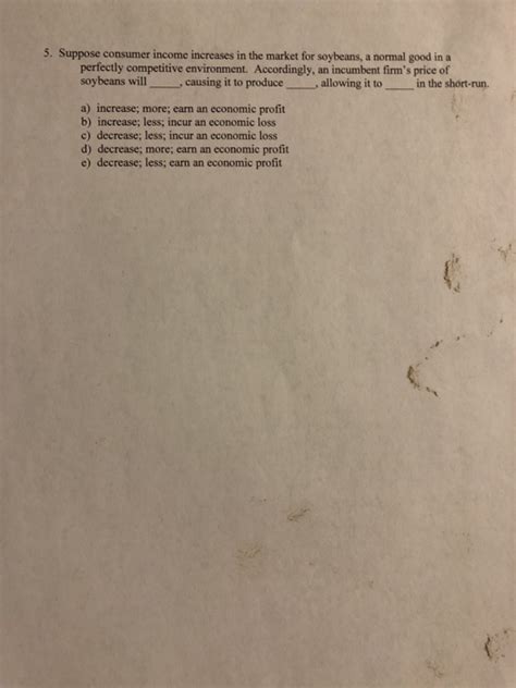 Solved Suppose At The Current Level Of Output A Chegg