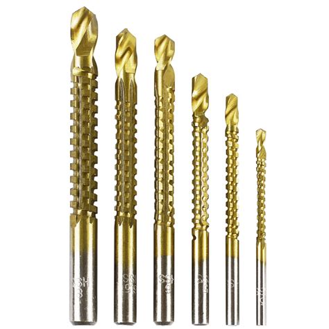 Jogo Brocas de Corte Lateral Espiral de 3 a 8mm 6 Peças FORTGPRO