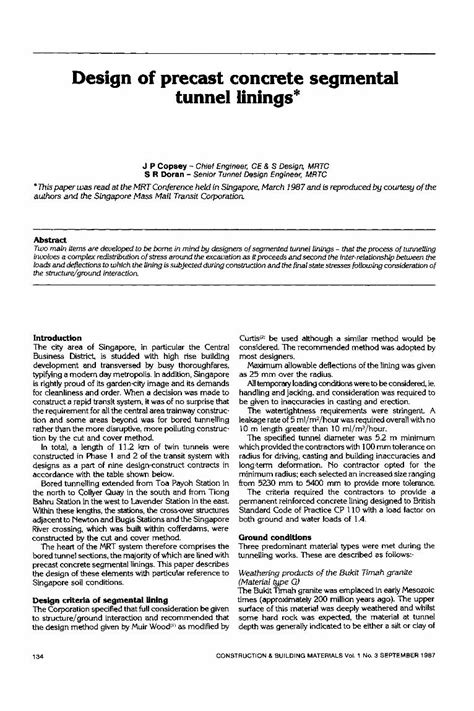 Pdf Design Of Precast Concrete Segmental Tunnel Linings Dokumen Tips