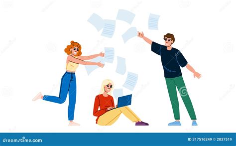 Invoice Invoicing Online Service Pay Cartoon Vector
