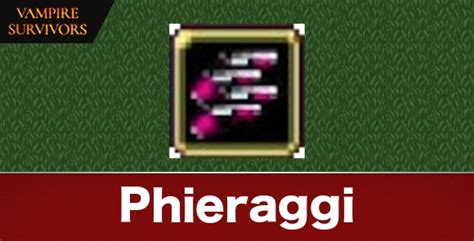【ヴァンパイアサバイバーズ】四丁拳銃「フィエラッジ」phieraggiの性能と進化条件【vampiresurvivors】 アルテマ