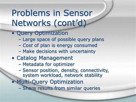 Ppt The Cougar Approach To In Network Query Processing In Sensor