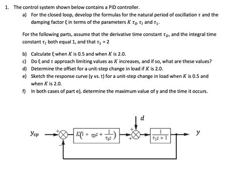 The Control System Shown Below Contains A Pid Chegg