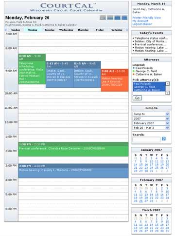 Courtcal™ Wisconsin Circuit Court Calendar Tools For Wisconsin