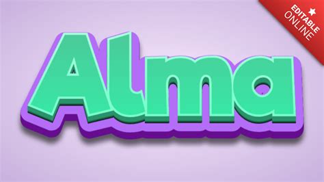 Alma Green Purple D Text Effect Generator
