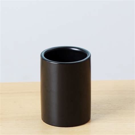 Black Cuptasse à Thé En Céramique Noir Et Blanc Sans Manche Brosse