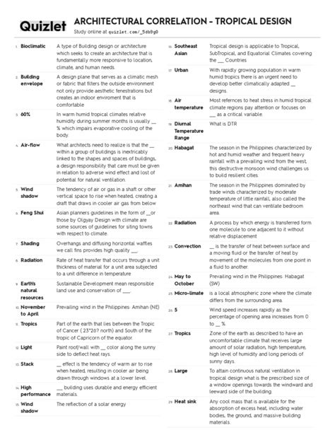 Architectural Correlation Tropical Design Pdf Climate Humidity