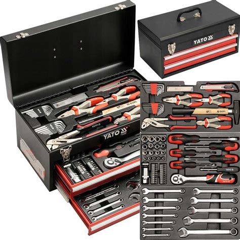 SKRZYNKA METALOWA Z NARZĘDZIAMI KLUCZE ZESTAW 80EL 5906083389511 za 335