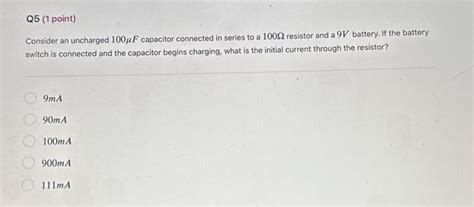 Solved Consider an uncharged 100μF capacitor connected in Chegg
